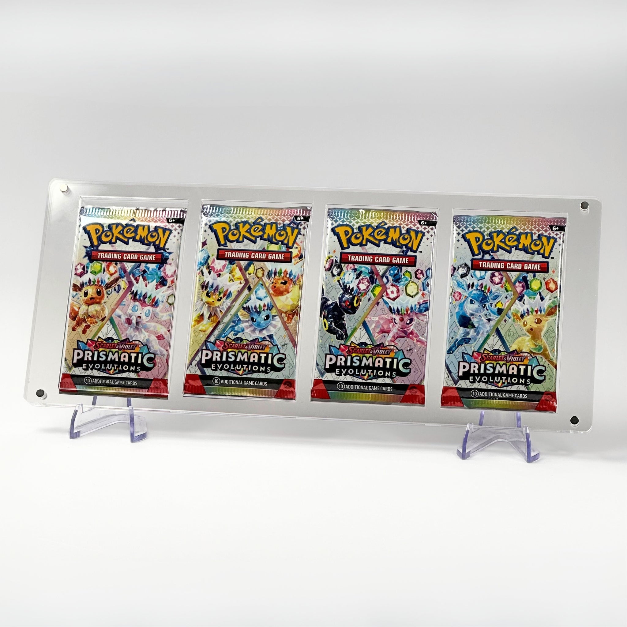 Pokemon Slim Fit 4-Frame Booster Pack Acrylic Case with Magnetic Lid ...